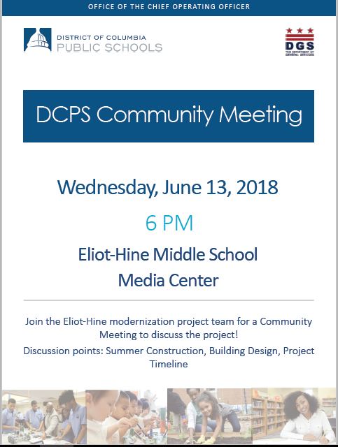 Final Eliot-Hine Modernization Meeting of the School Year! – DCPS ...